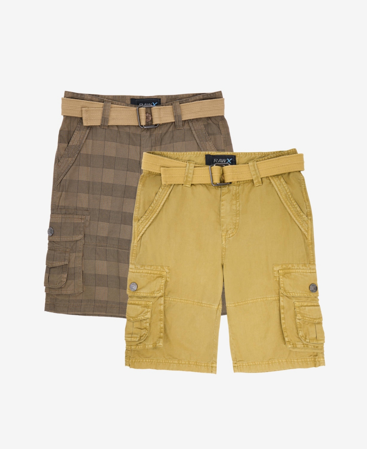 Click here for Raw X Big Boys 2 Pack Combo Belted Twill Cargo Sho... prices