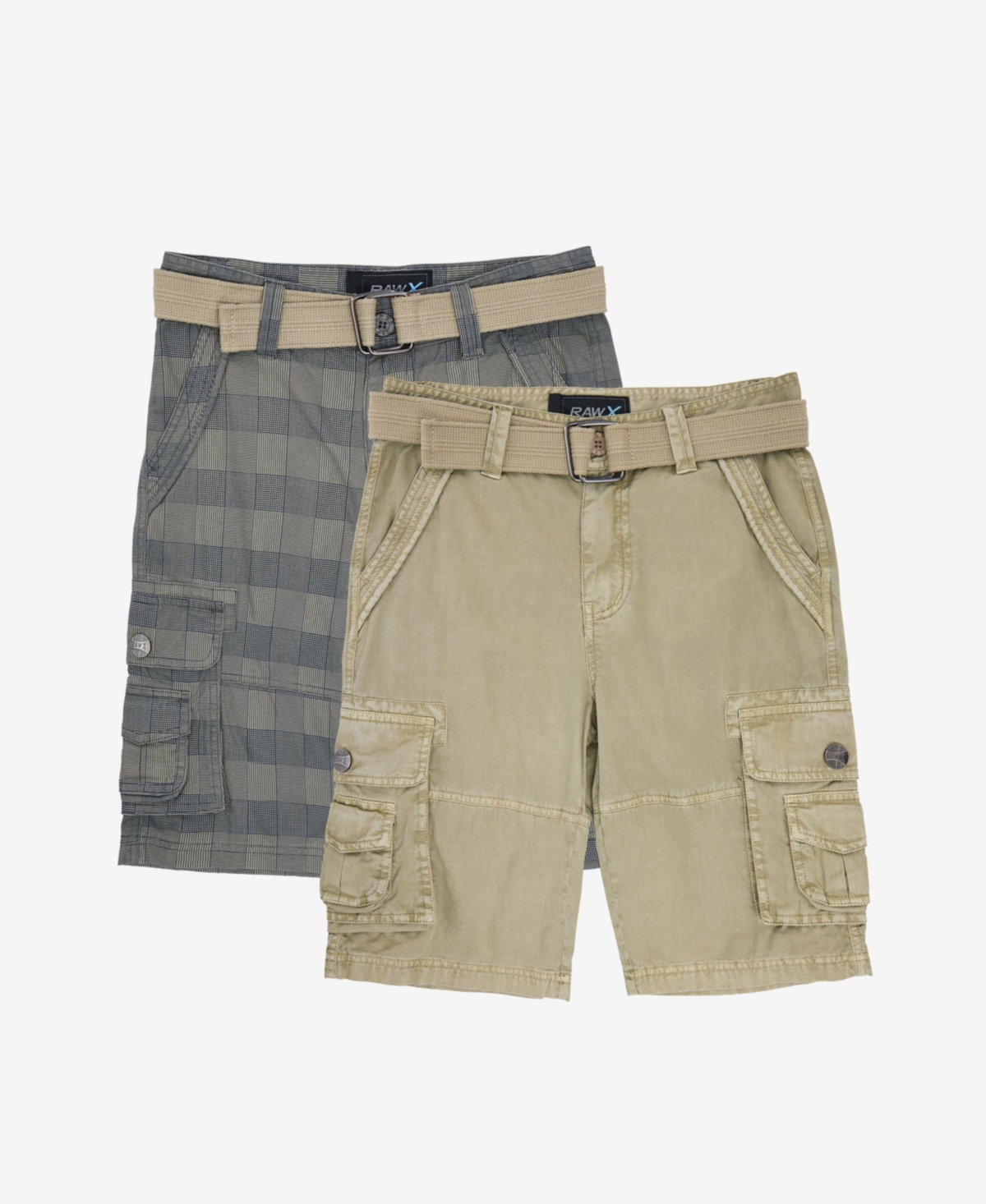 Click here for Raw X Big Boys 2 Pack Combo Belted Twill Cargo Sho... prices