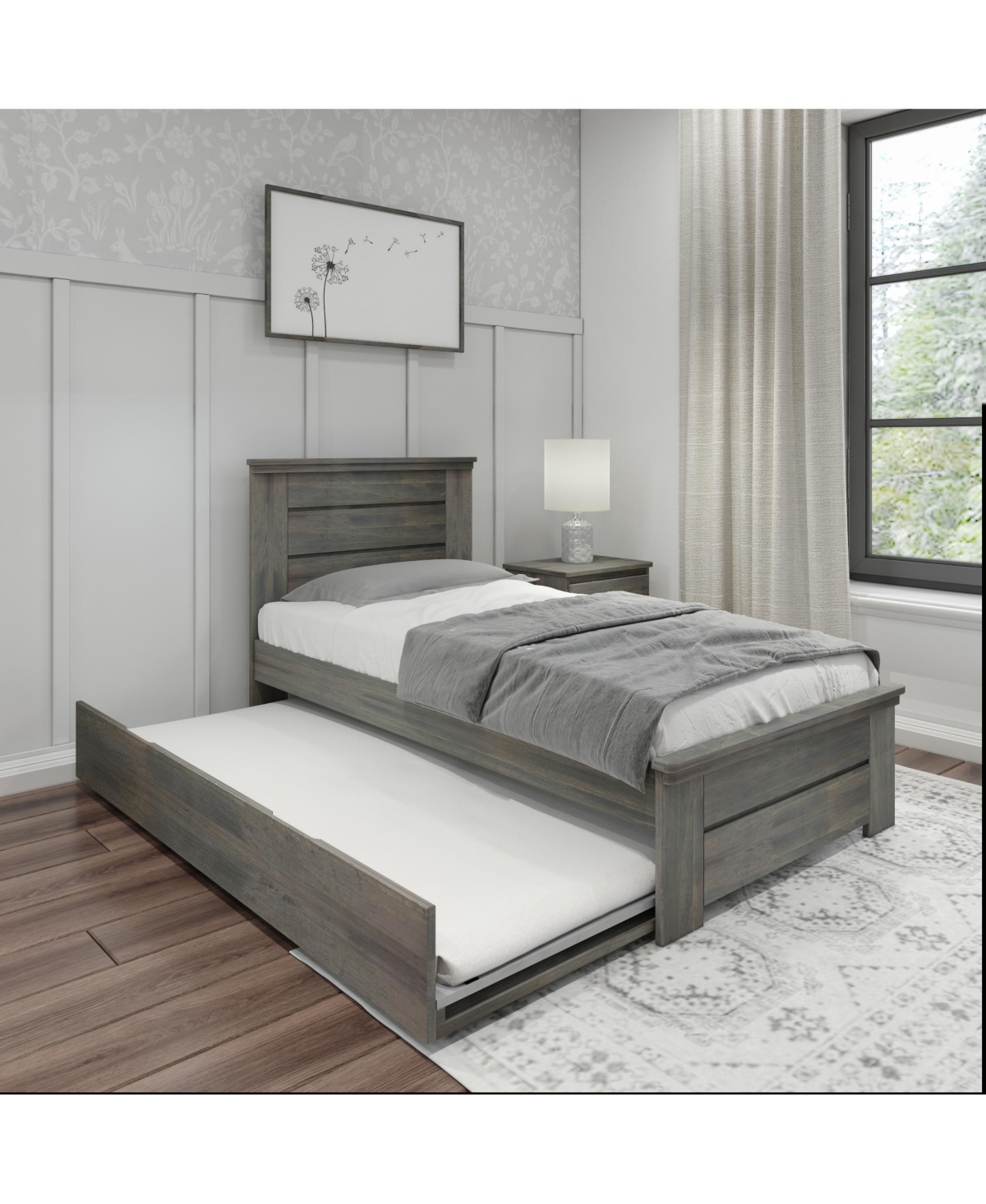 Click here for Max and Lily Twin Bed Frame with Plank Headboard a... prices
