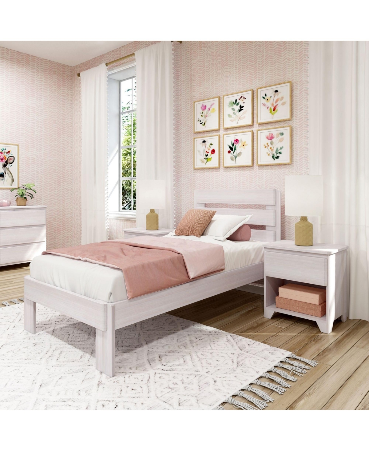 Click here for Max and Lily Twin Bed Frame  Farmhouse Solid Wood... prices