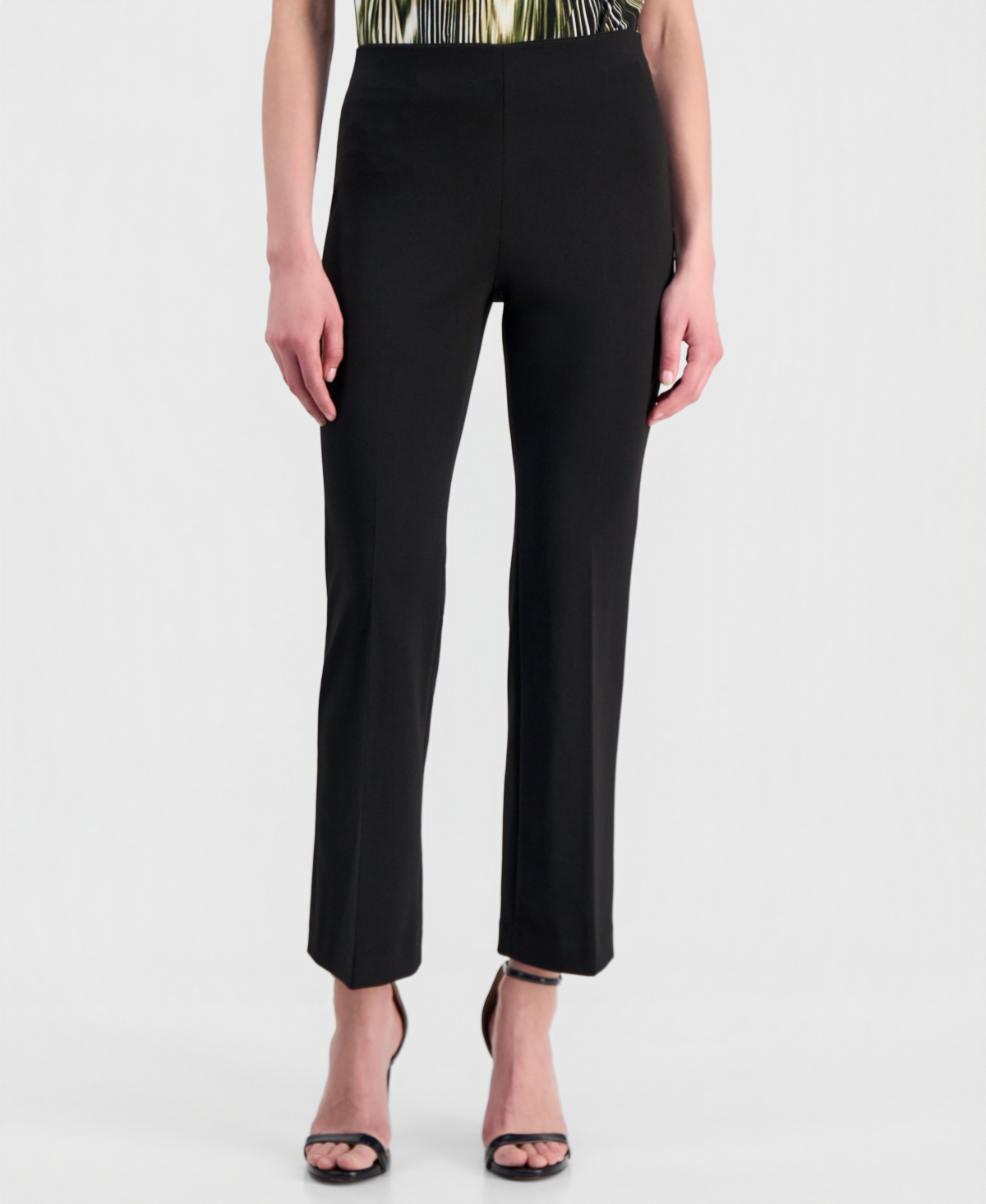 Click here for Anne Klein Womens Pull-On Kick-Flare Ankle Pants -... prices