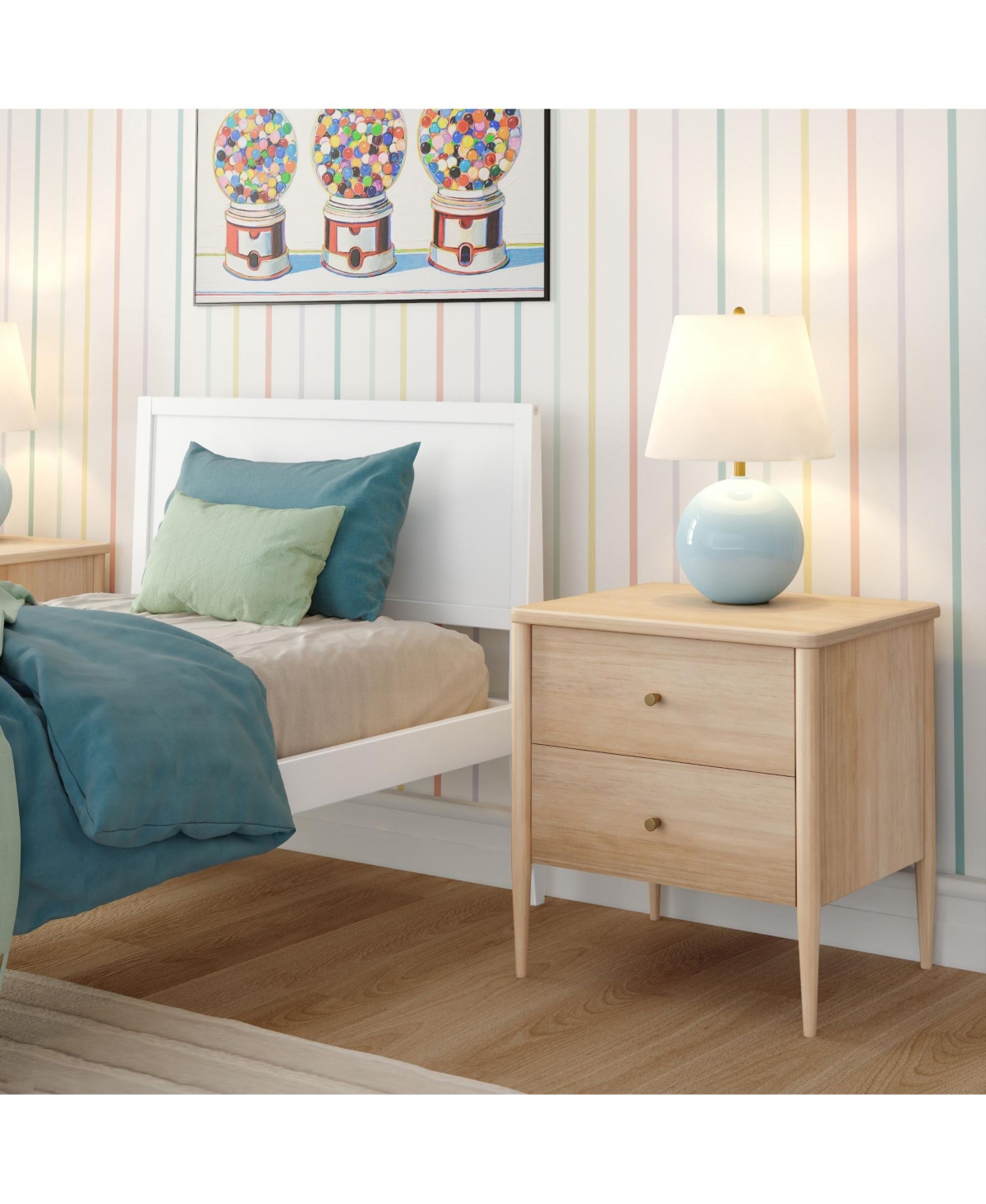 Click here for Max & Lily Harbor 2-Drawer Nightstand  Blonde - Bl... prices