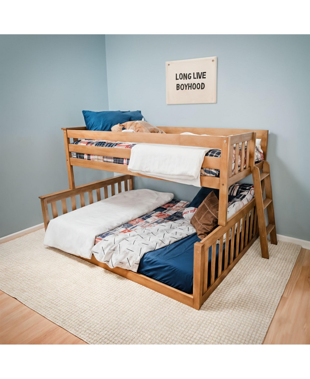 Click here for Max and Lily Twin over Full Low Bunk Bed with Ladd... prices