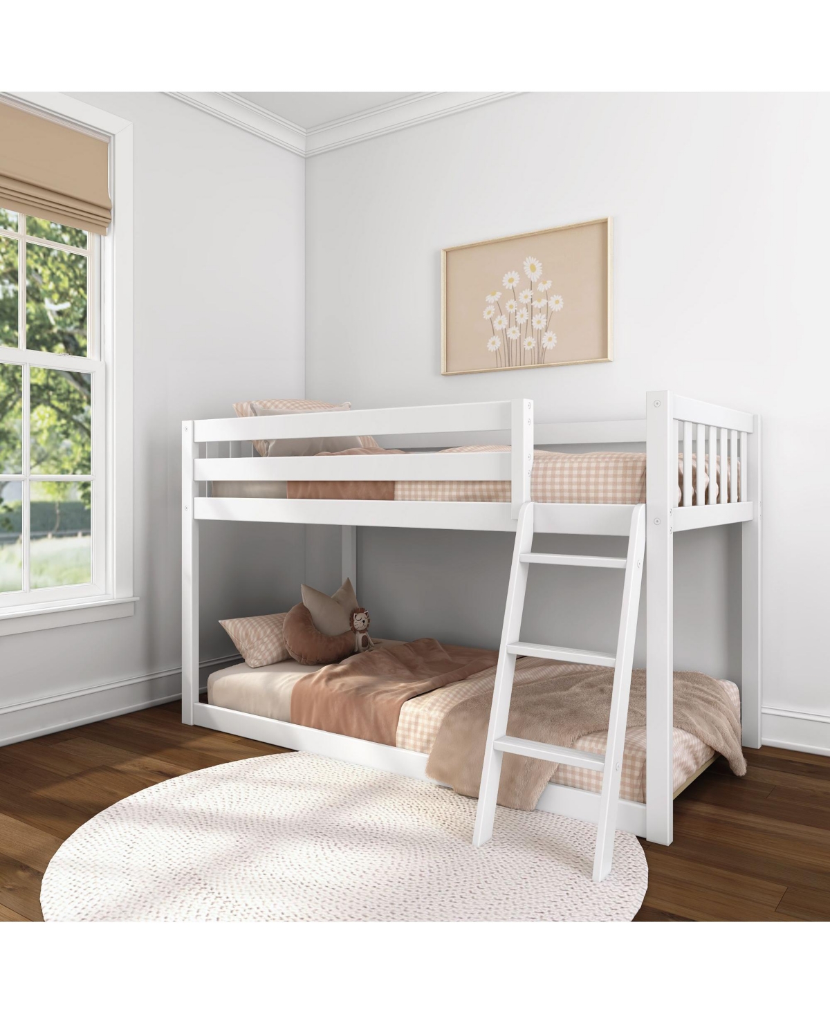 Click here for Max & Lily Twin Over Twin Low ModBunk - White prices