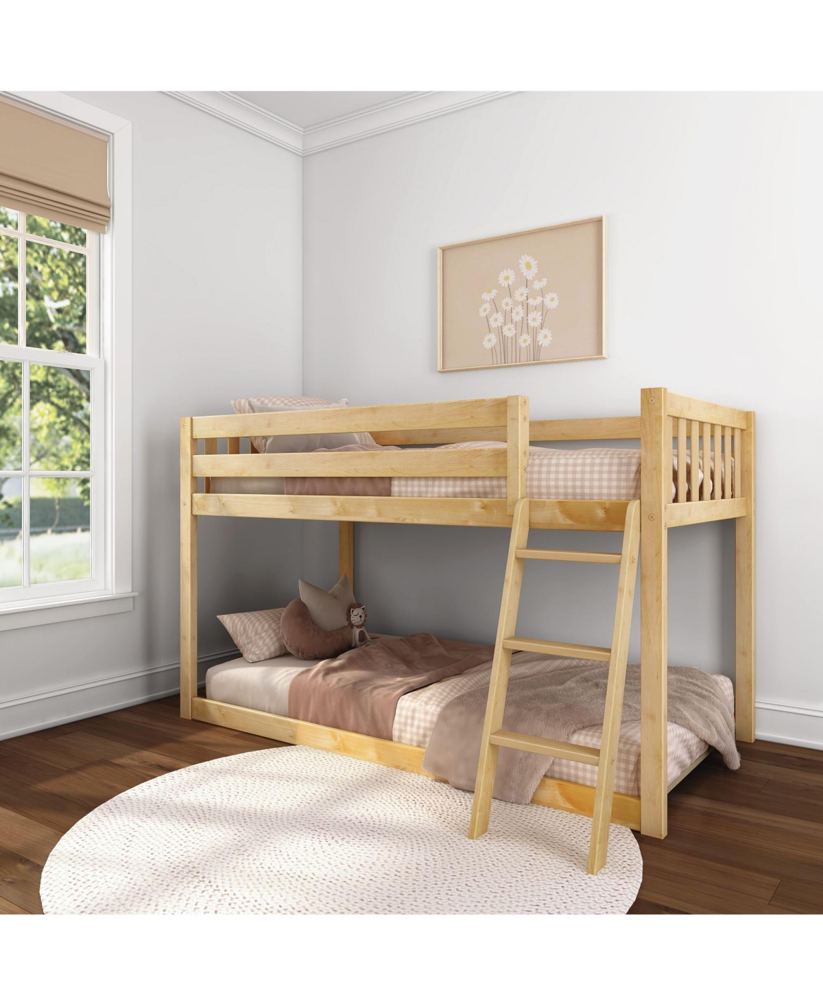 Click here for Max & Lily Twin Over Twin Low ModBunk - Natural prices