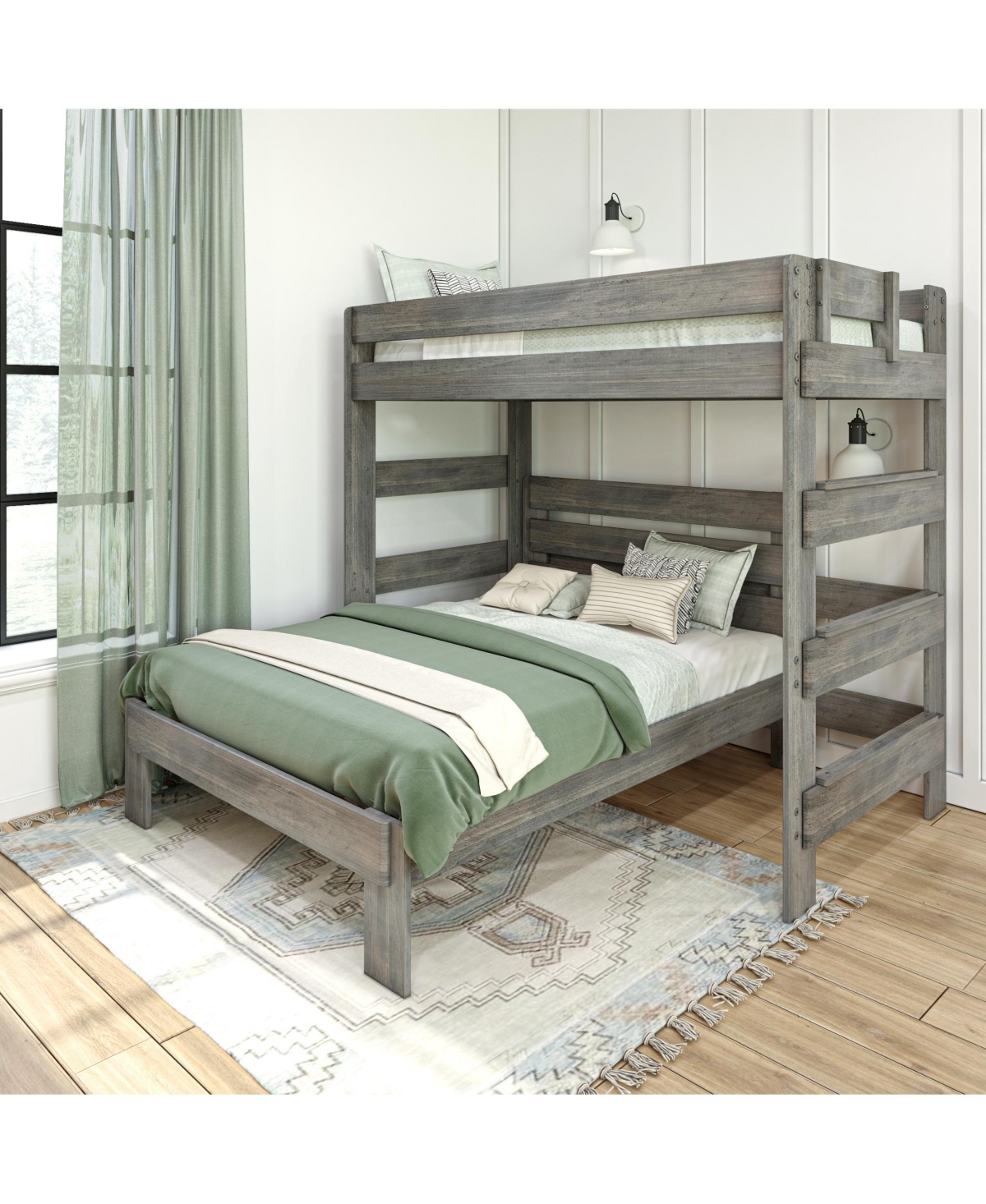 Click here for Max & Lily Solid Wood Bunk Bed  L-Shaped Twin over... prices