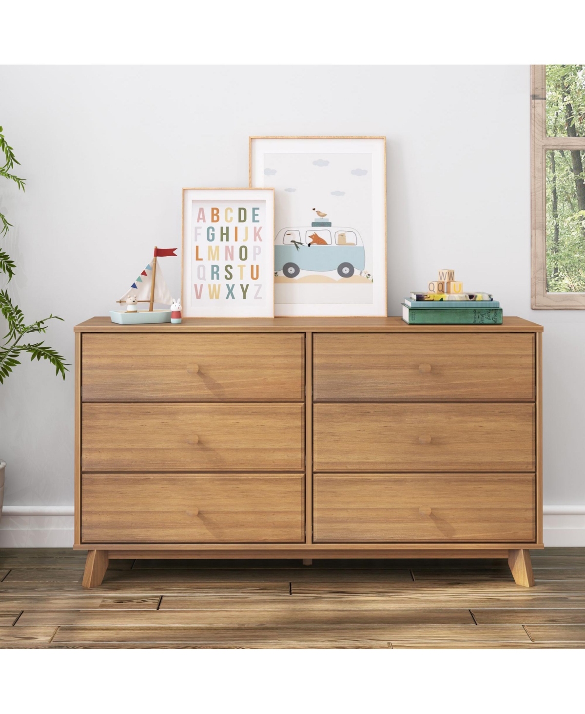 Click here for Max and Lily Solid Wood 6 Drawer Dresser - Pecan prices