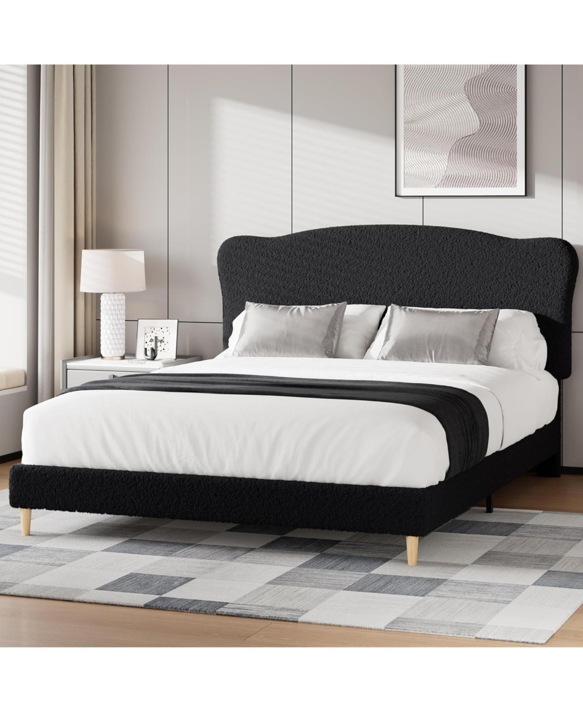 Click here for gaomon Queen Size Bed Frame with Upholstered Headb... prices