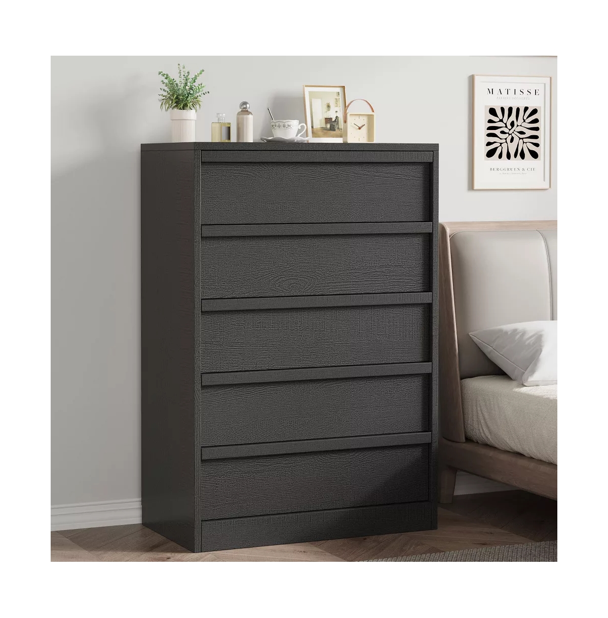 Click here for gaomon 5 Drawer Modern Handleless Dresser  43 Tall... prices