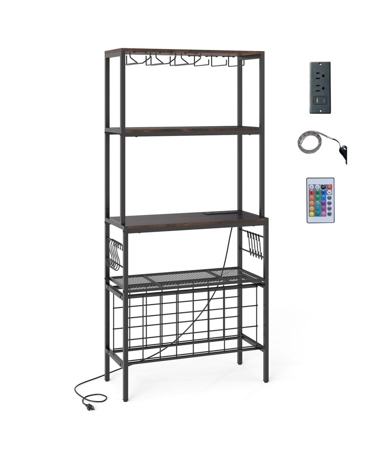 Click here for Slickblue Wine Organizer with Built In Power Outle... prices