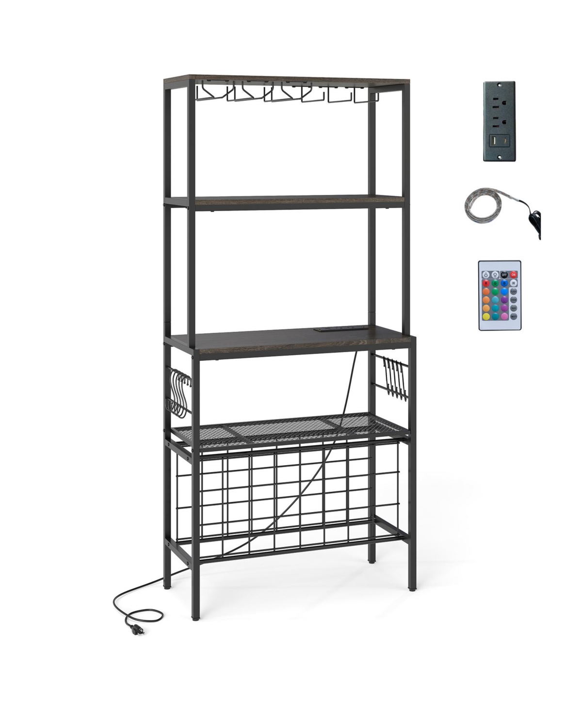 Click here for Slickblue Wine Organizer with Built In Power Outle... prices