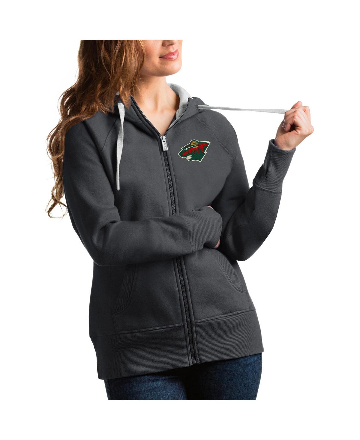Click here for Antigua Womens Charcoal Minnesota Wild Victory Ful... prices