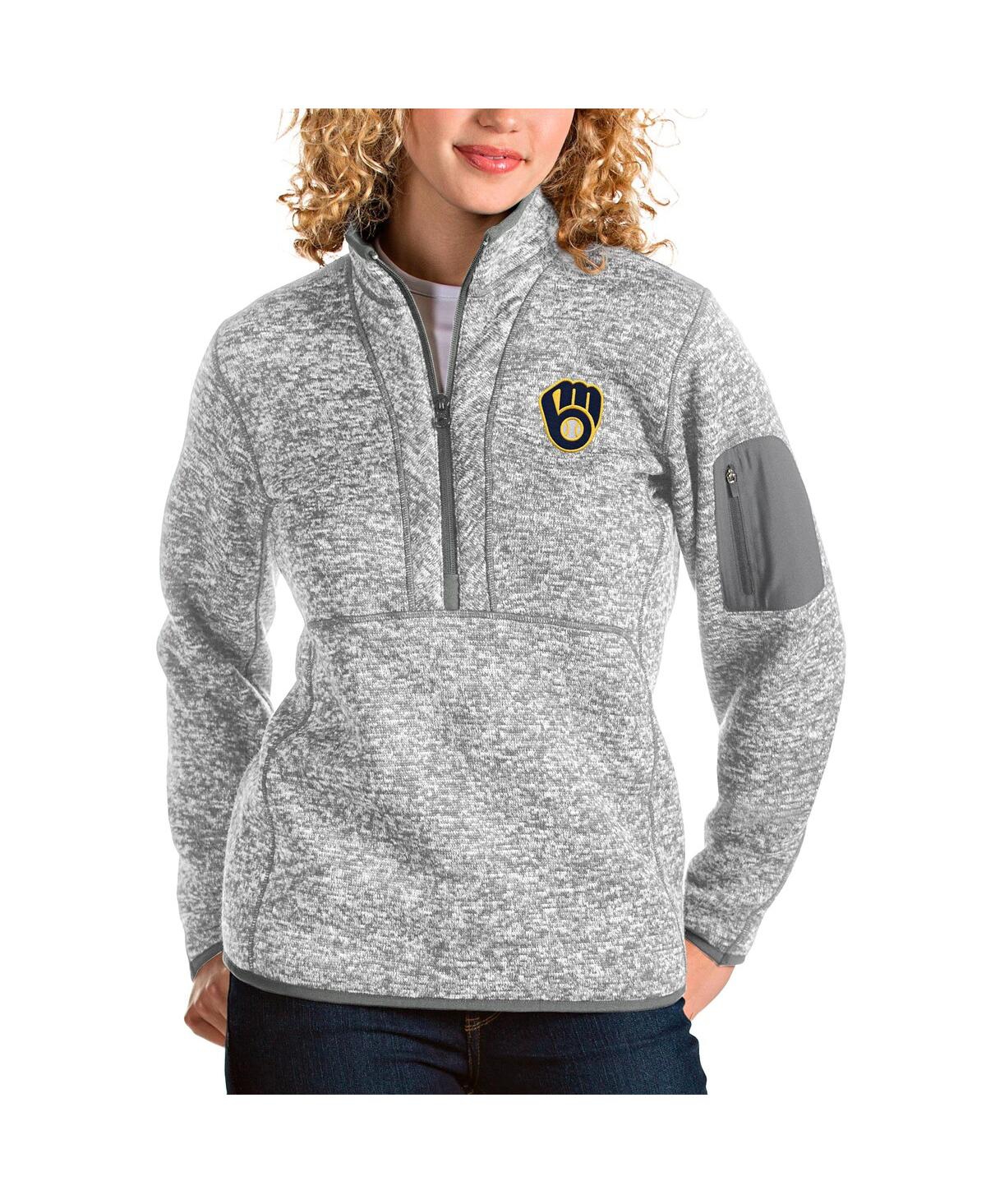 Click here for Antigua Womens Heather Gray Milwaukee Brewers Fort... prices