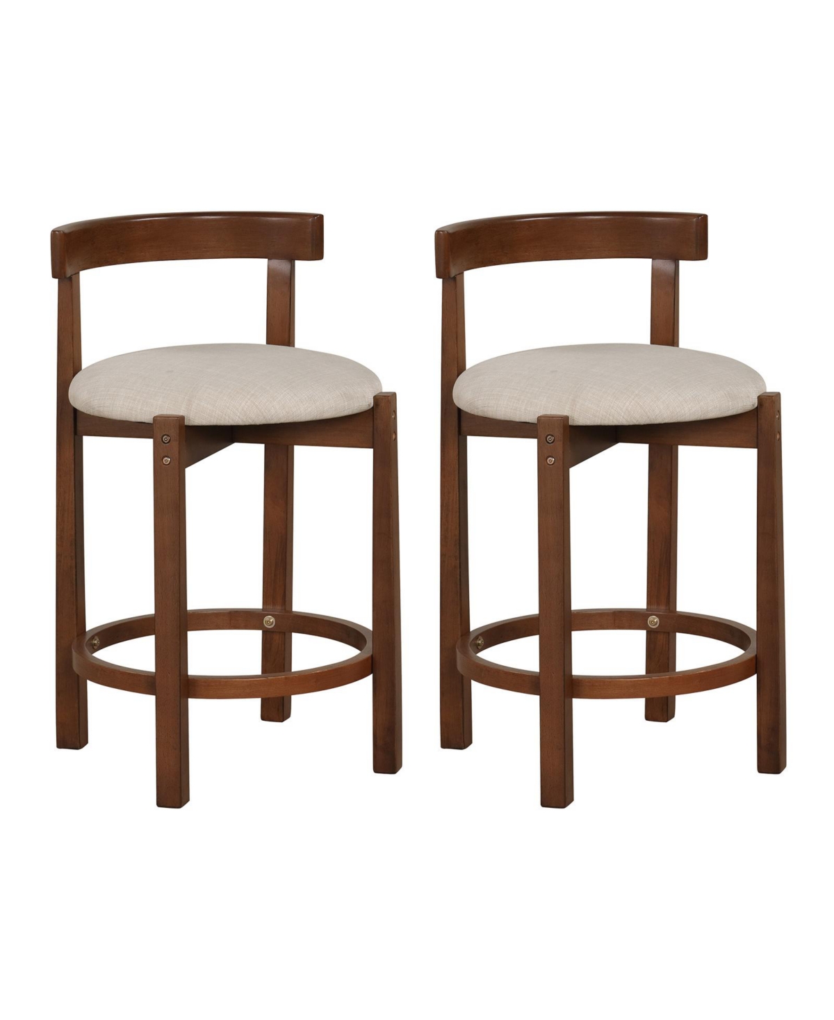 Click here for Slickblue Set of 2 Counter Bar Stools with Backres... prices