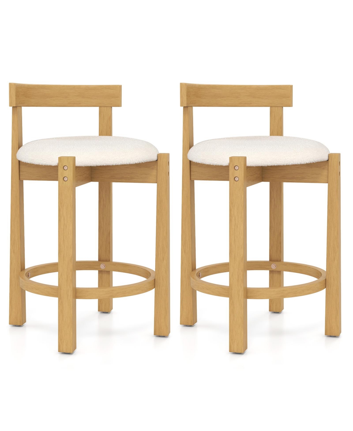 Click here for Slickblue Set of 2 Velvet Counter Bar Stools with... prices