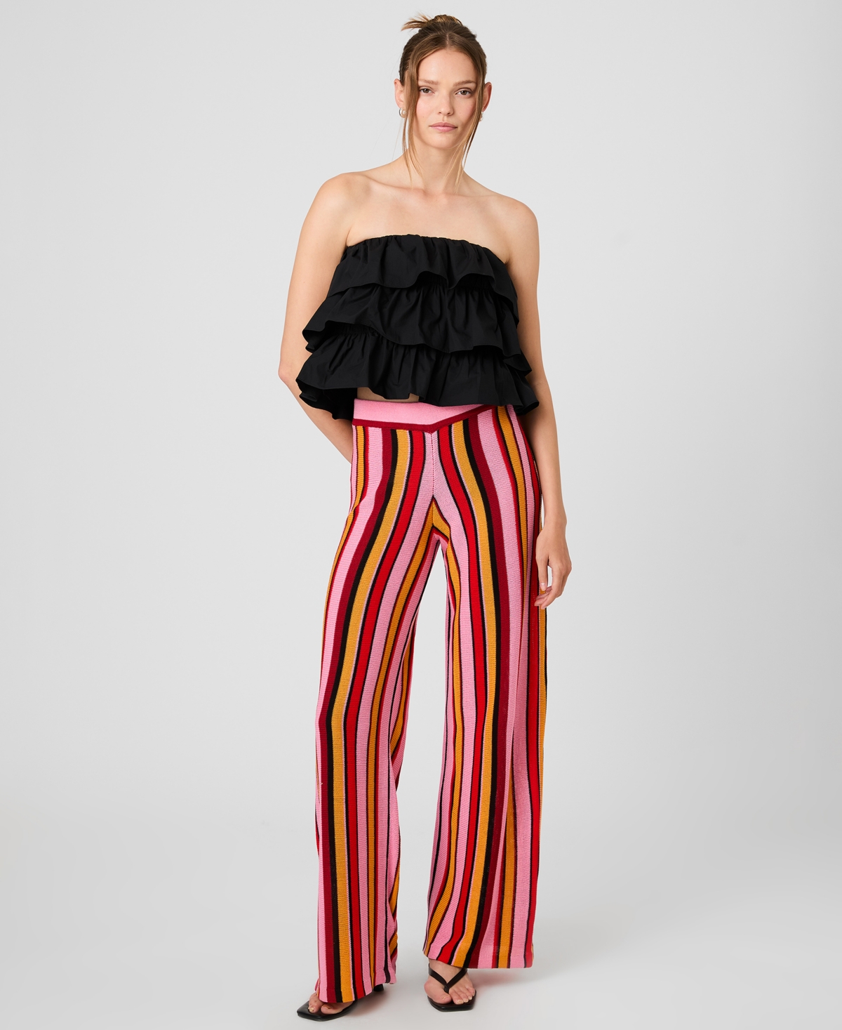 Click here for French Connection Womens Motley Knit Striped Flare... prices