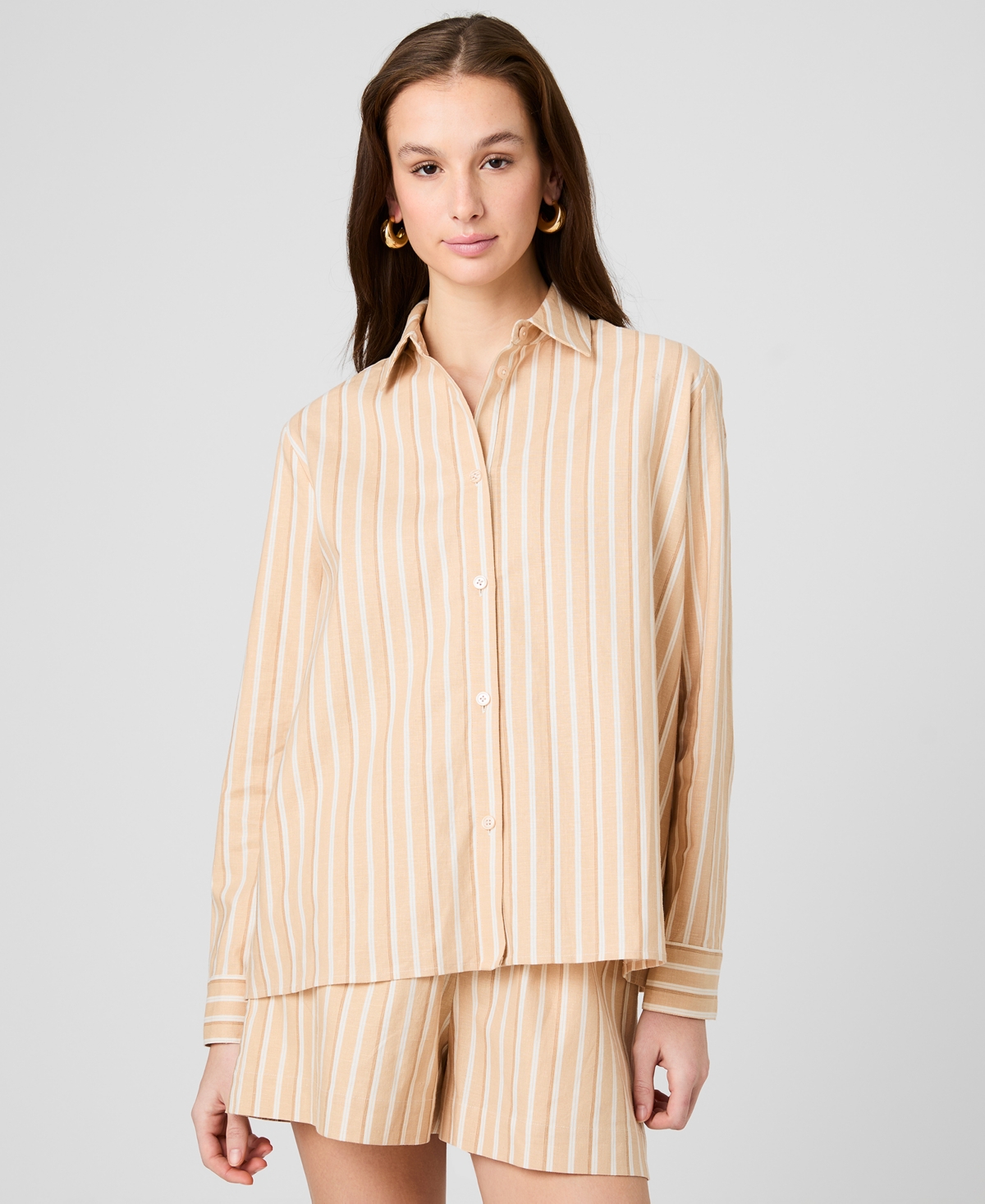 Click here for French Connection Womens Sandlot Striped Shirt - S... prices