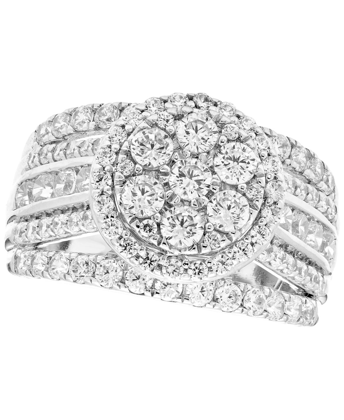 Click here for Macys Diamond Cluster Halo Ring (2 ct. t.w.) in 10... prices