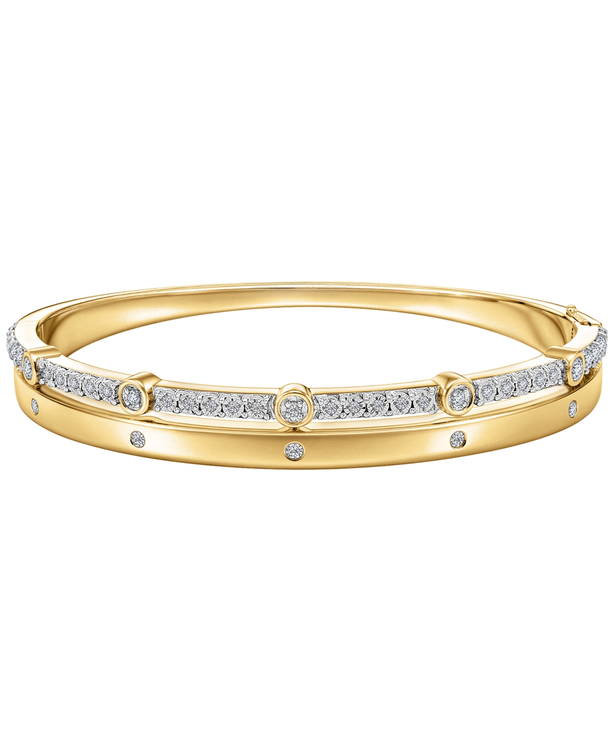 Click here for Wrapped Diamond (1/4 ct. t.w.) Bangle in 14k Yello... prices