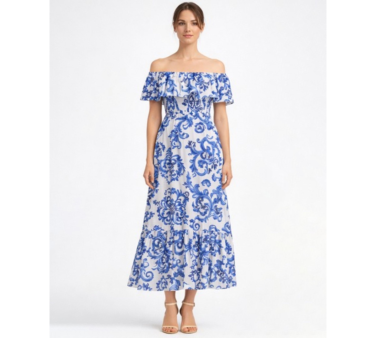 Click here for Sam Edelman Womens Off-The-Shoulder Midi Dress - D... prices