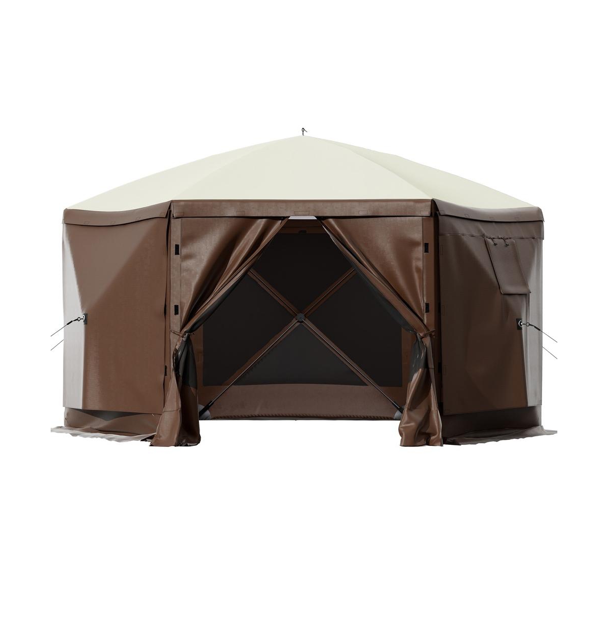 Click here for Sugift Pop-Up Camping Gazebo Screen Tent 6 Sided C... prices