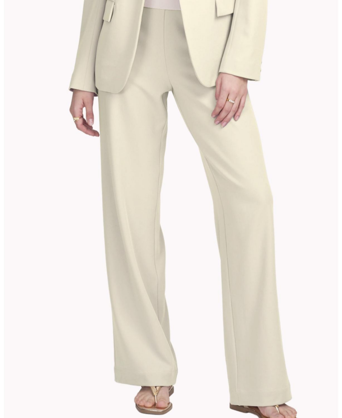 Click here for Elle Collection Womens Woven Pant With Button - Bu... prices