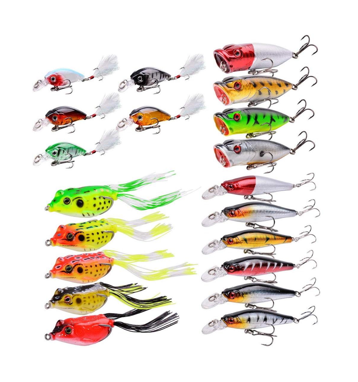 Click here for Gnuadz Fishing Lures Kit Minnow Popper Crank Baits... prices