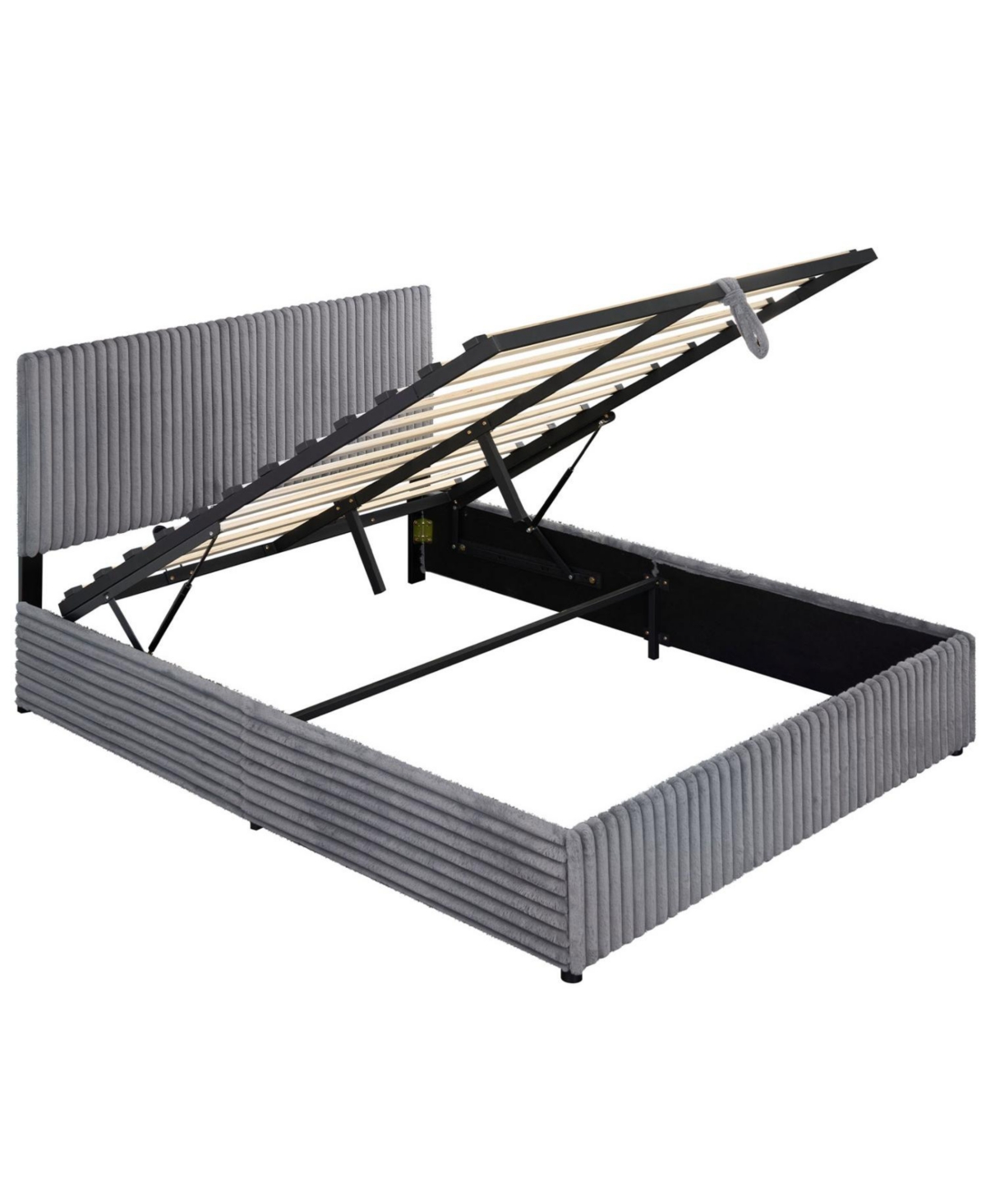 Click here for Slickblue Queen Lift Up Storage Bed with Wooden Sl... prices