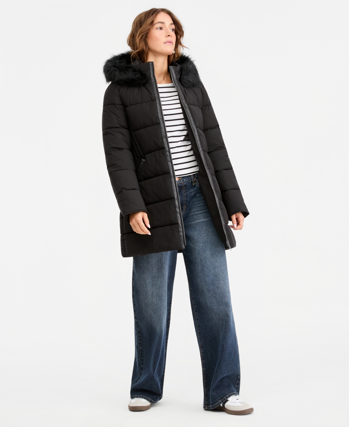 Click here for Maralyn & Me Juniors Hooded Faux-Fur-Trim Puffer C... prices