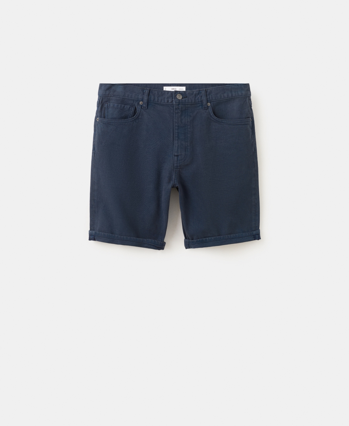 Click here for Mango Mens Slim-Fit Denim 9.45 Bermuda Shorts - Na... prices