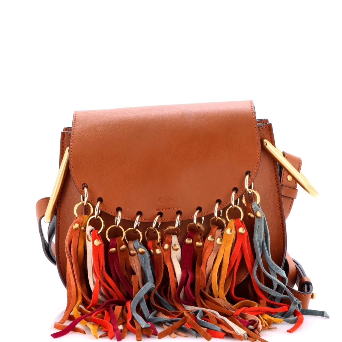 Click here for Pre-Owned Chloe Small Multicolor Fringe Hudson Bag... prices