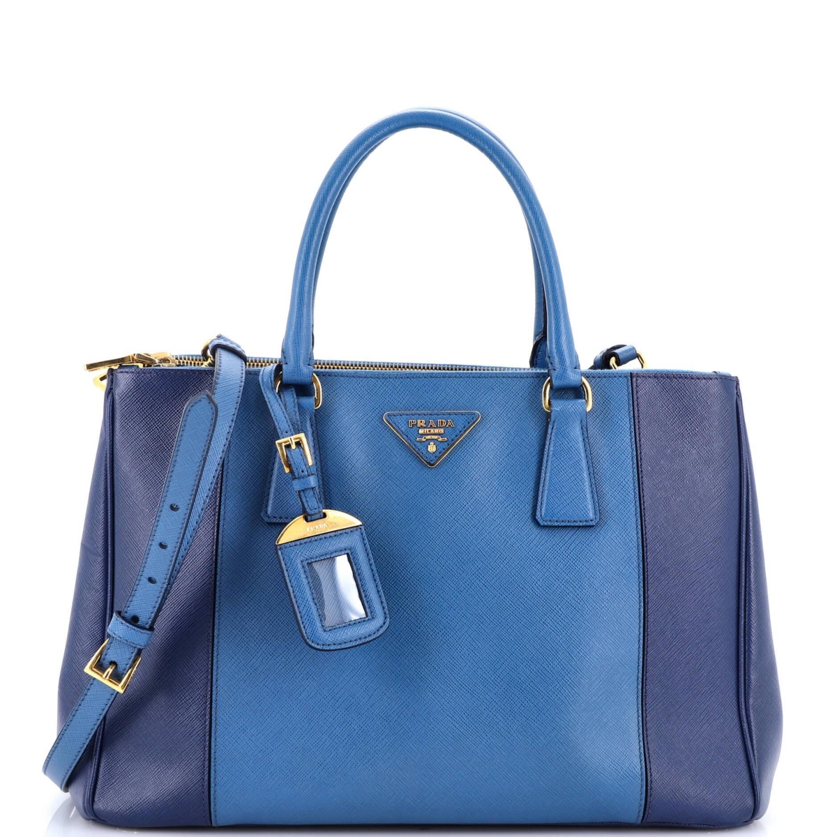 Click here for Pre-Owned Prada Medium Bicolor Double Zip Lux Tote... prices