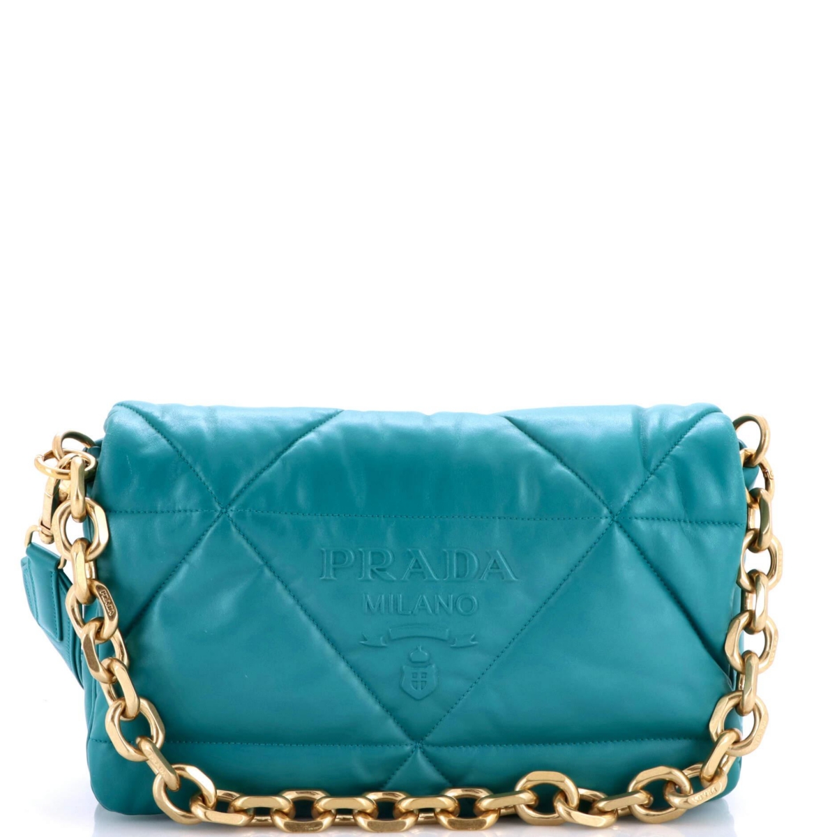 Click here for Pre-Owned Prada Padded Shoulder Bag Quilted Nappa... prices