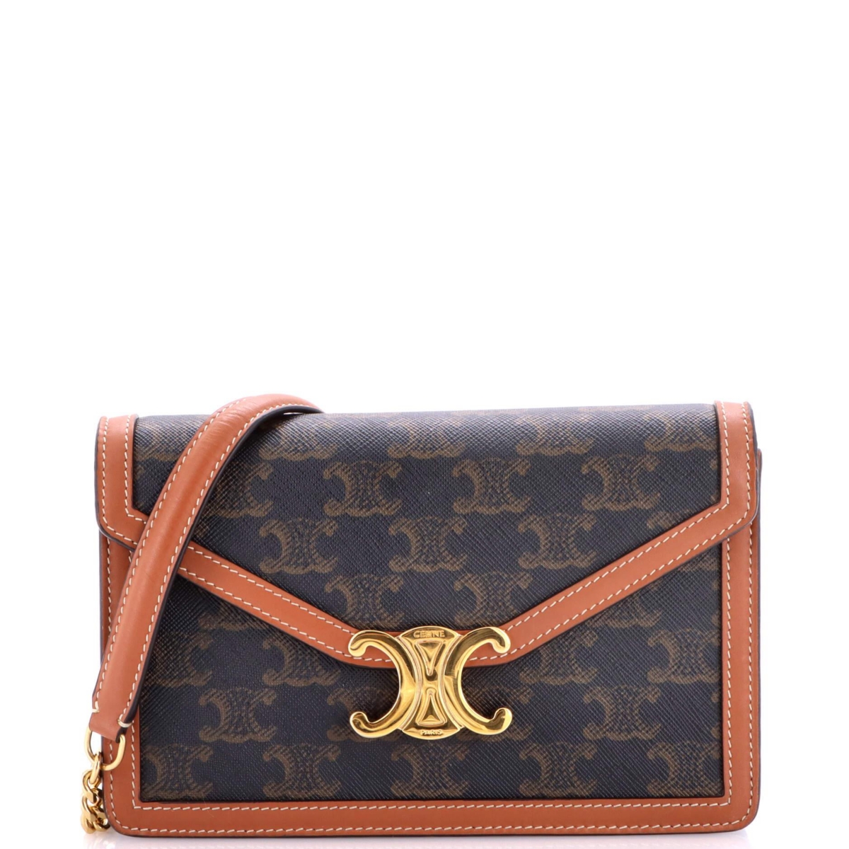 Click here for Pre-Owned Celine Triomphe Envelope Wallet on Chain... prices
