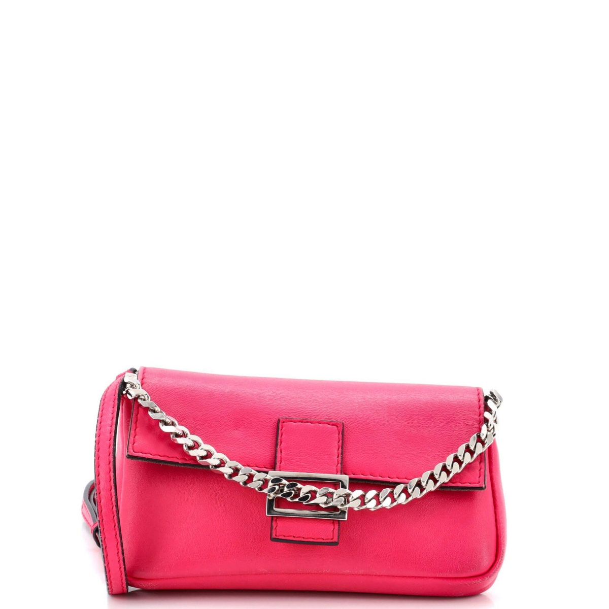 Click here for Pre-Owned Fendi Micro Baguette Bag Leather - Pink prices