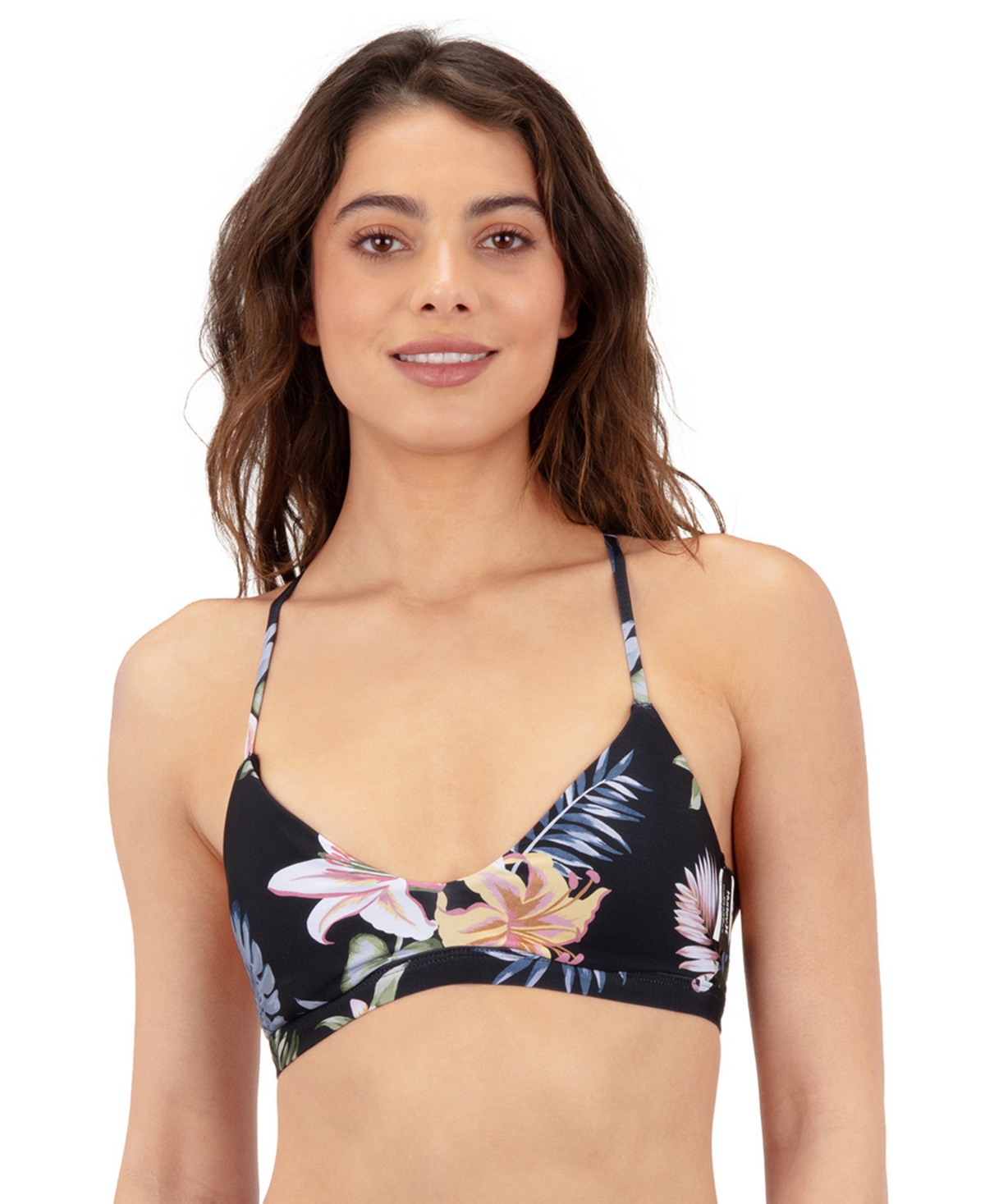 Click here for Hurley Womens Lily Lux Adjustable Bikini Top - Bla... prices