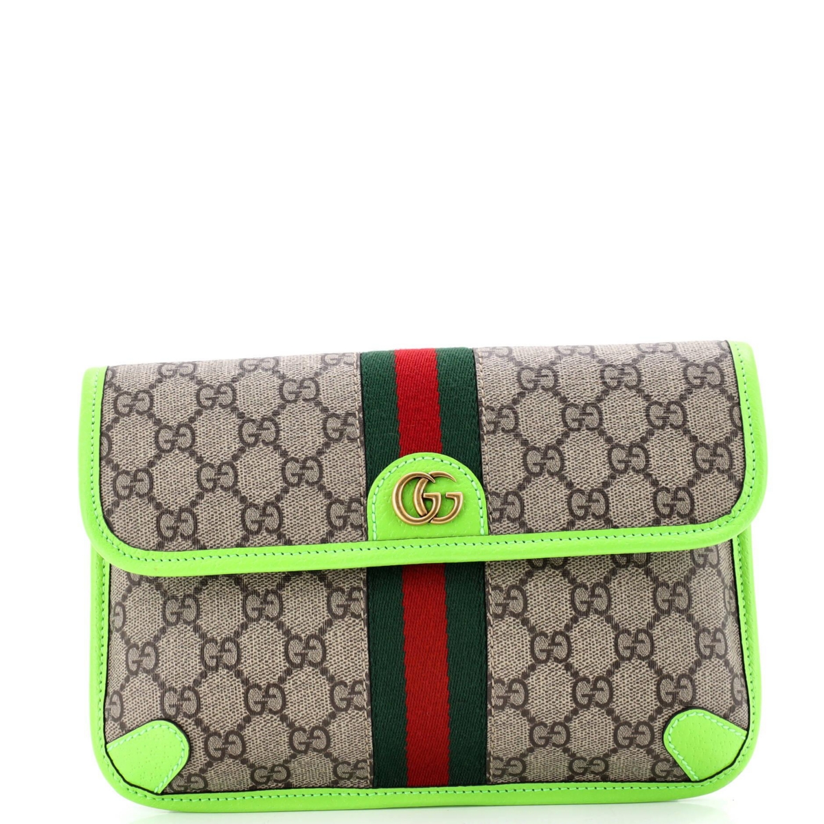 Click here for Pre-Owned Gucci Ophidia Flap Belt Bag Gg Coated Ca... prices
