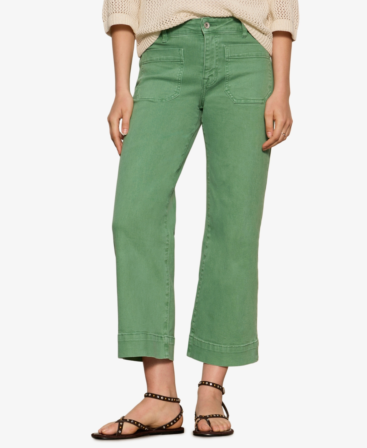 Click here for Sanctuary Womens The Marine Mid Rise Cropped Wide-... prices