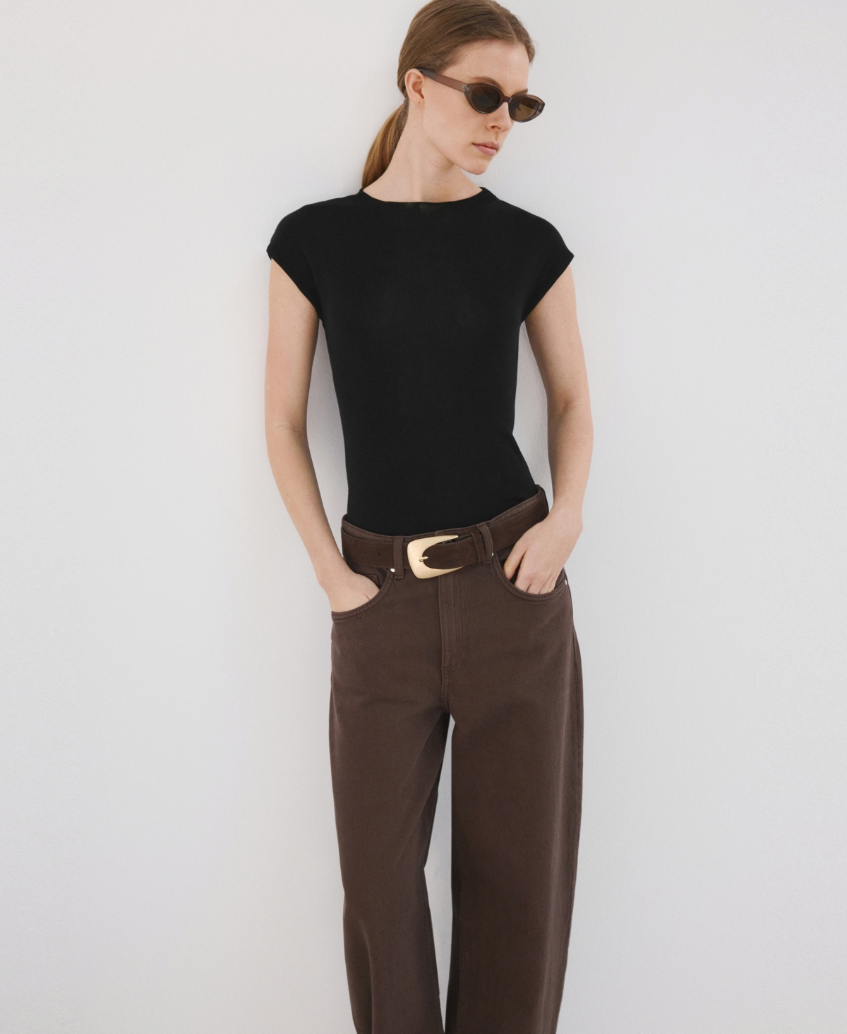 Click here for Mango Womens Cut-Out Back Lyocell Sweater - Black prices