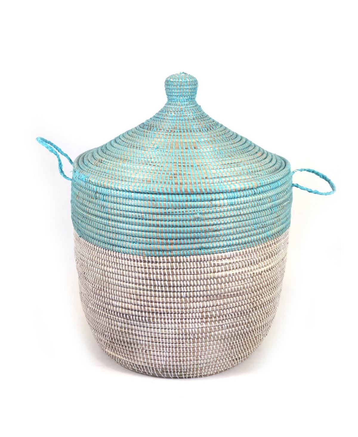 Click here for Mbare  Low Storage Two-Tone Basket - Turquoise + w... prices