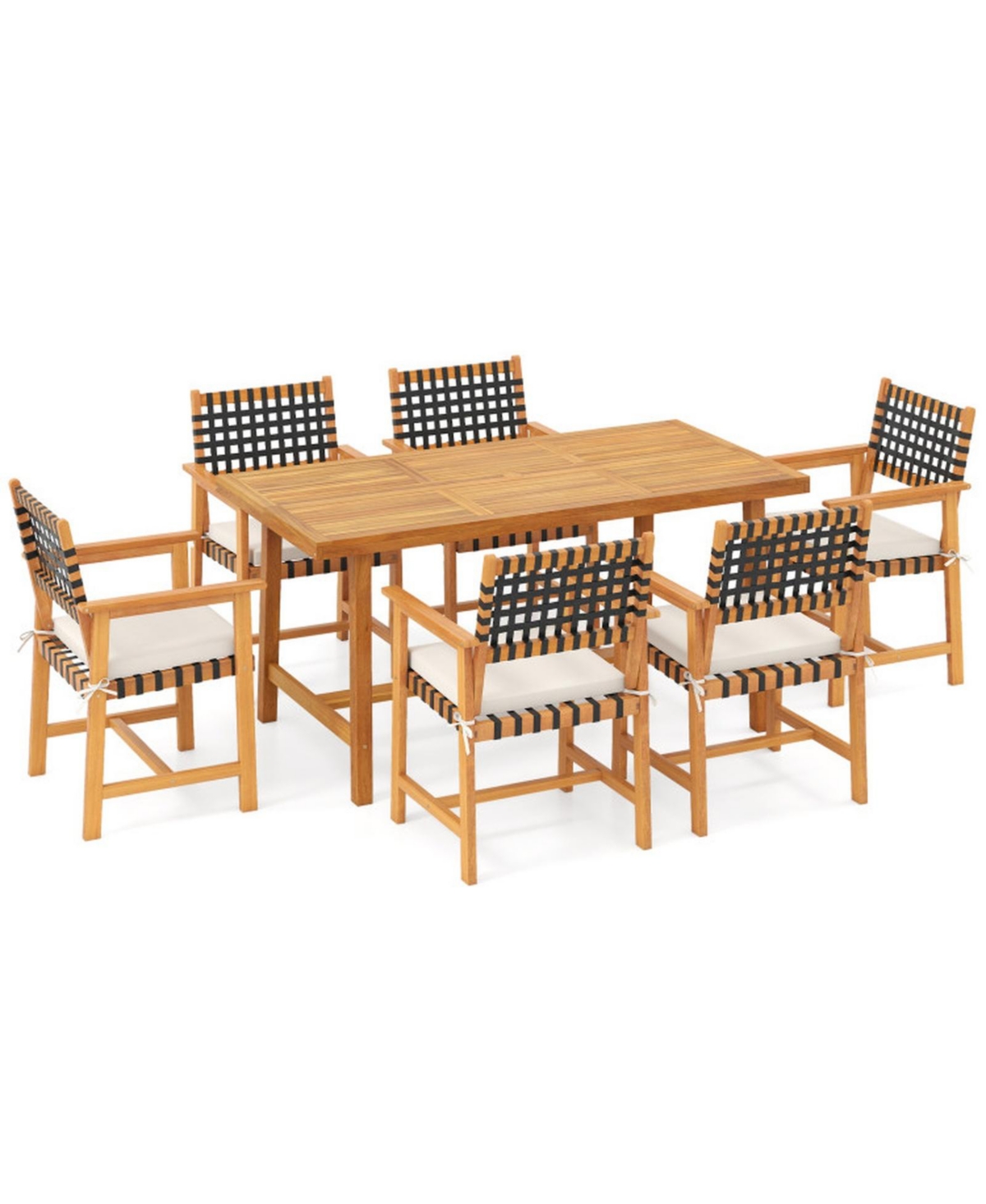 Click here for Sugift 7-Piece Outdoor Dining Set for 6 People Far... prices