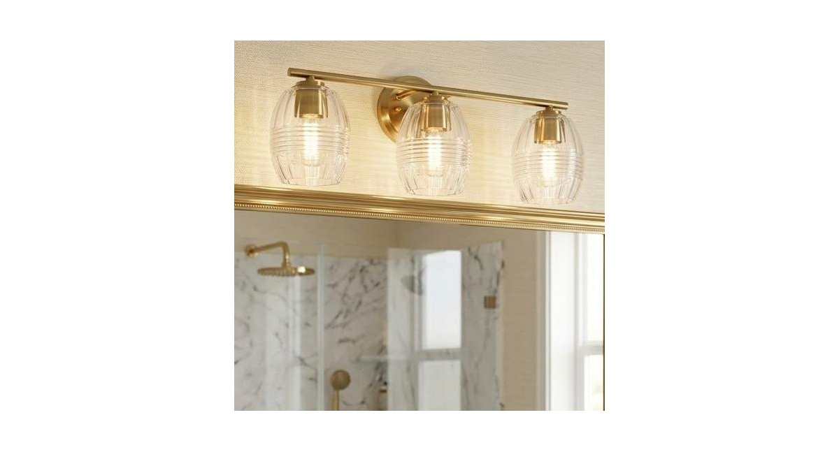 Click here for Busdays 3 Light Bathroom Vanity Light Clear Glass... prices