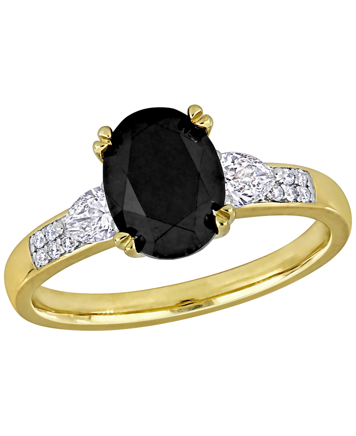 Click here for Macys Black and White Diamond Multi-Shape 3-Stone... prices