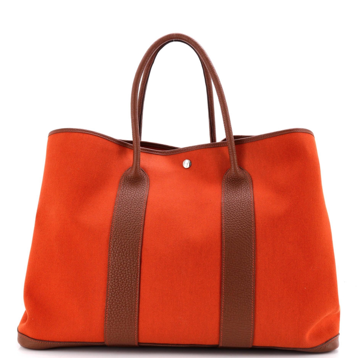 Click here for Pre-Owned HERMES 49 Garden Party Tote Toile and Le... prices