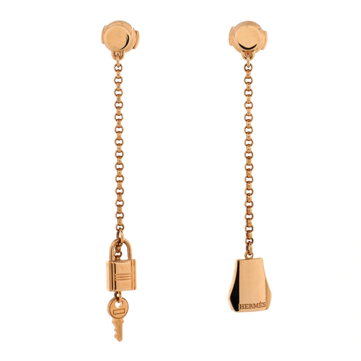 Click here for Pre-Owned HERMES Kelly Clochette Drop Earrings - 1... prices