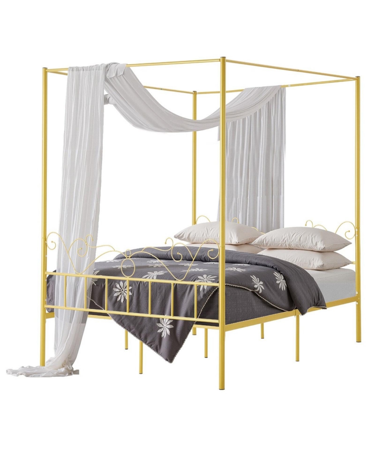 Click here for Sugift Canopy Bed Frame Metal Four Poster with Min... prices