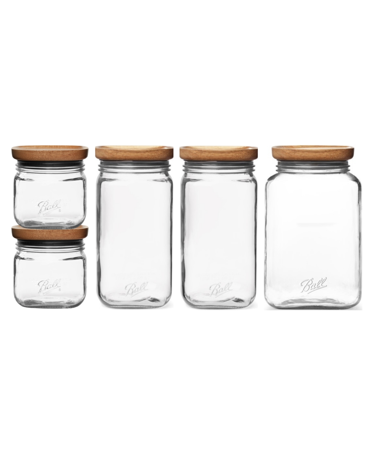 Click here for Ball Stack and Store Glass Mason Jars with Wood Li... prices
