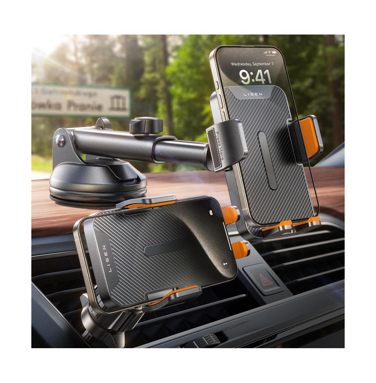 Click here for Lisen 3-in-1 Car Phone Mount  Dashboard Windshield... prices