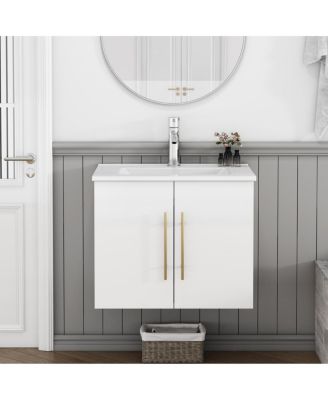Click here for Sillysis Wall Mounted Bathroom Vanity With Sink Do... prices