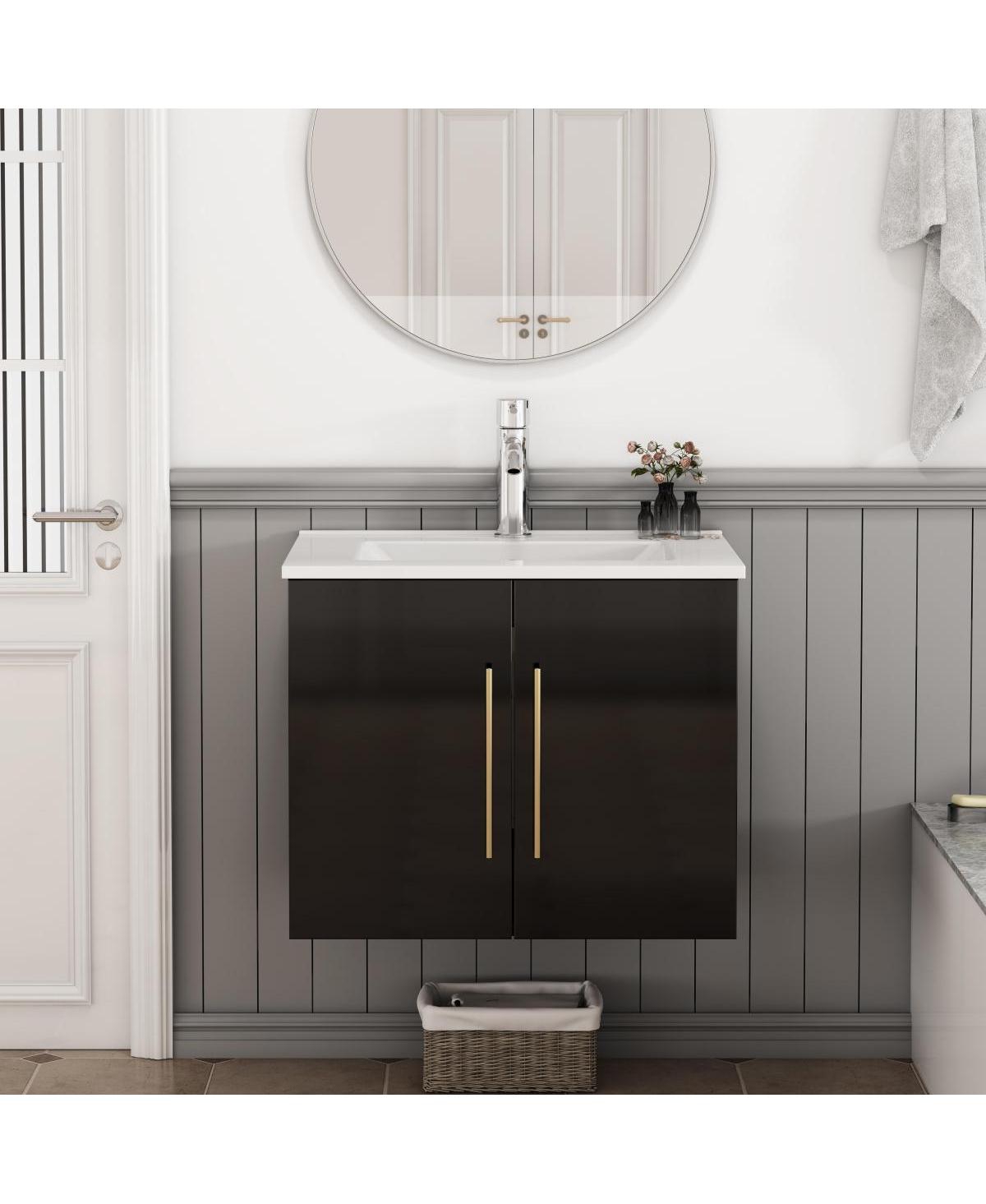 Click here for Sillysis Wall Mounted Bathroom Vanity with Sink  D... prices